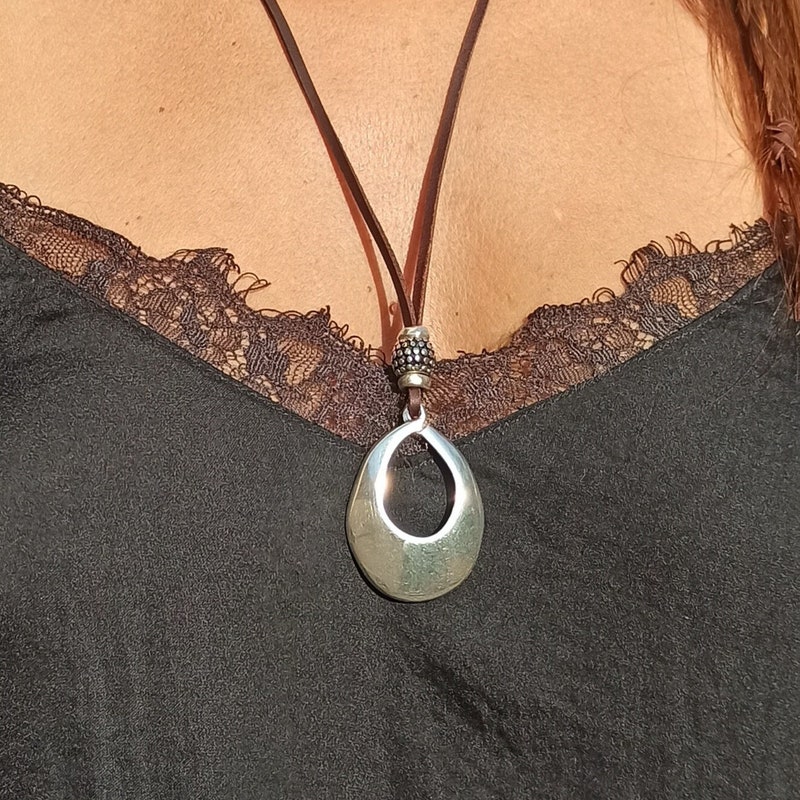 Leather Necklace - Etsy