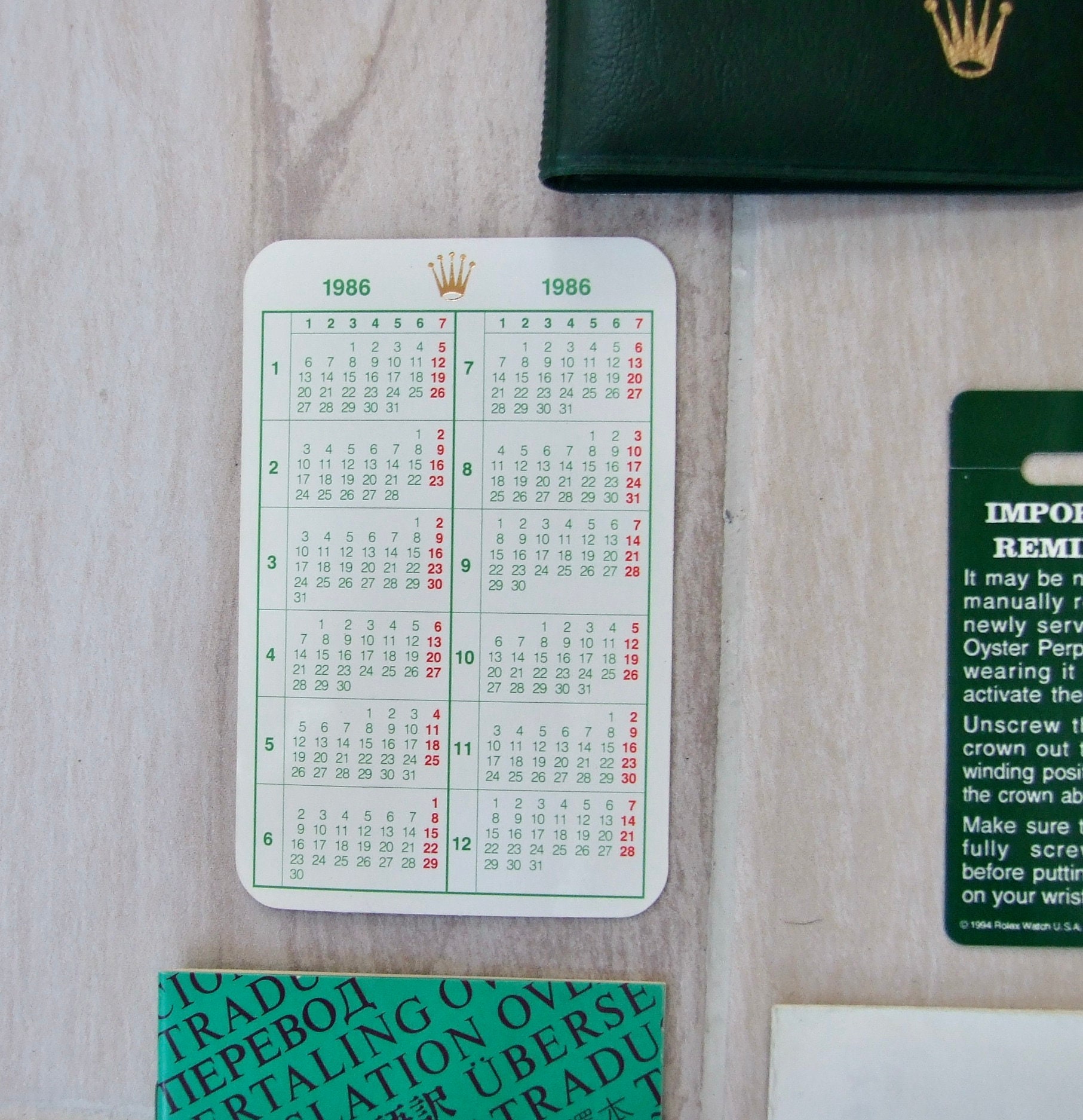 Vintage Full Kit Circa 1987 Calendar, Papers, Certificate and Wallet - Etsy