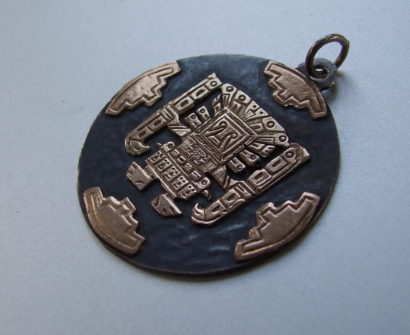 Silver Inca Pendant Peru Inca Peruana Gold 18K and 925 Silver Gift - Etsy