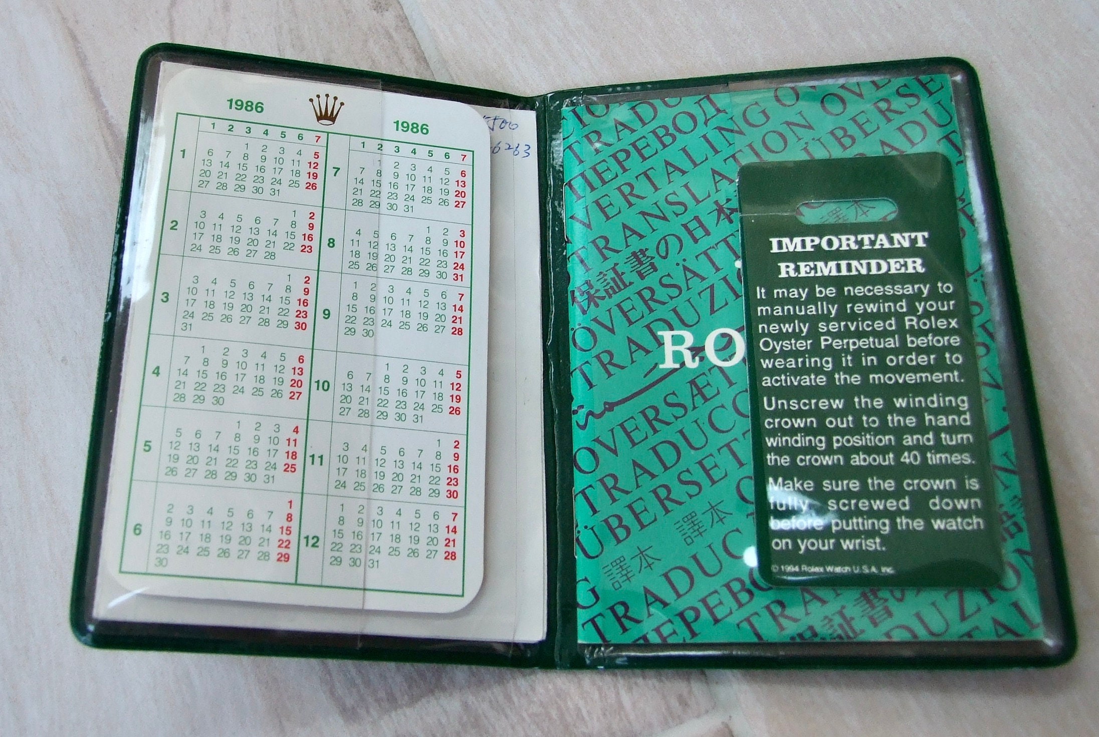 Vintage Full Kit Circa 1987 Calendar, Papers, Certificate and Wallet - Etsy
