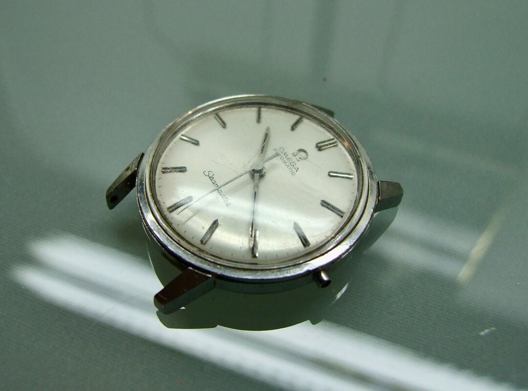 Omega Watch Collector Stainless Steel Large 35mm Case Seamaster ...