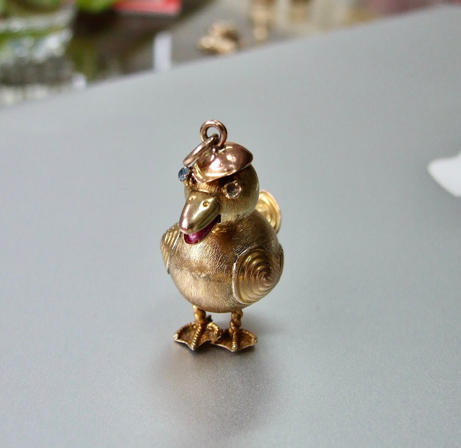 A Vintage 14kt Gold Charm of Lucky Dodo Bird With Movable Beak - Etsy