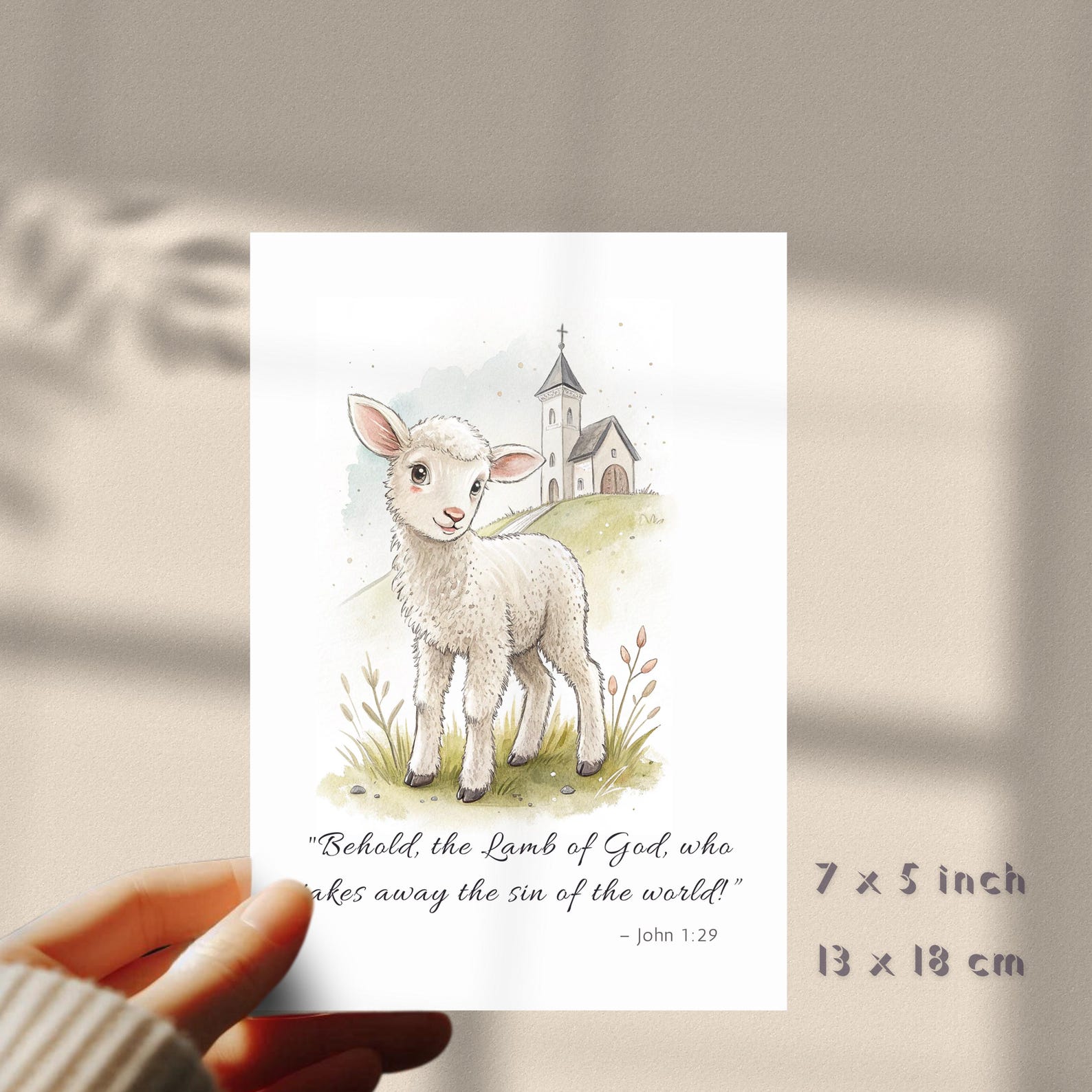 Christian Easter Card With Bible Verse, Lamb of God Easter Card, John 1 ...