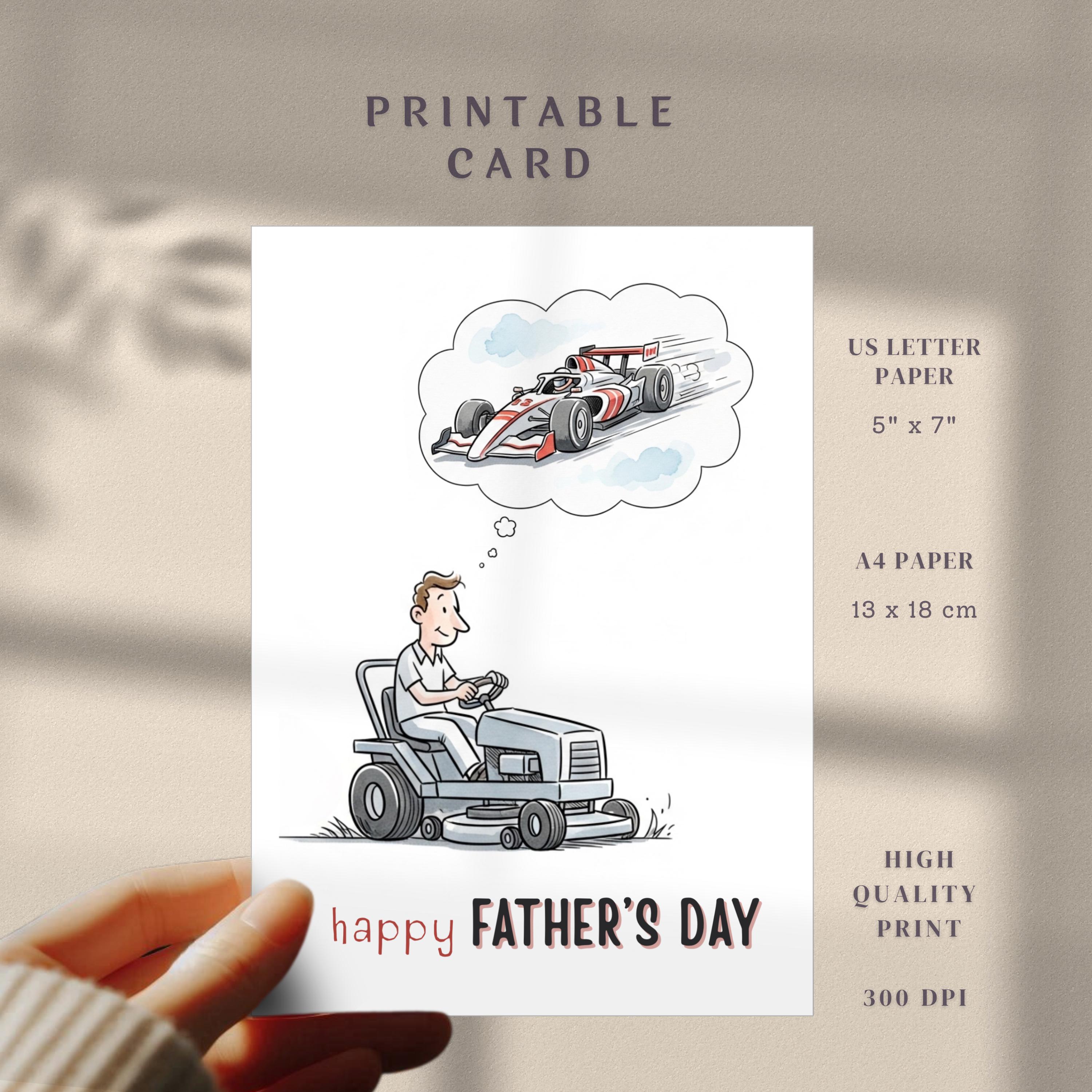 Funny Father’s Day Card | F1 NASCAR Car Card, Motorsport Lover Card for ...