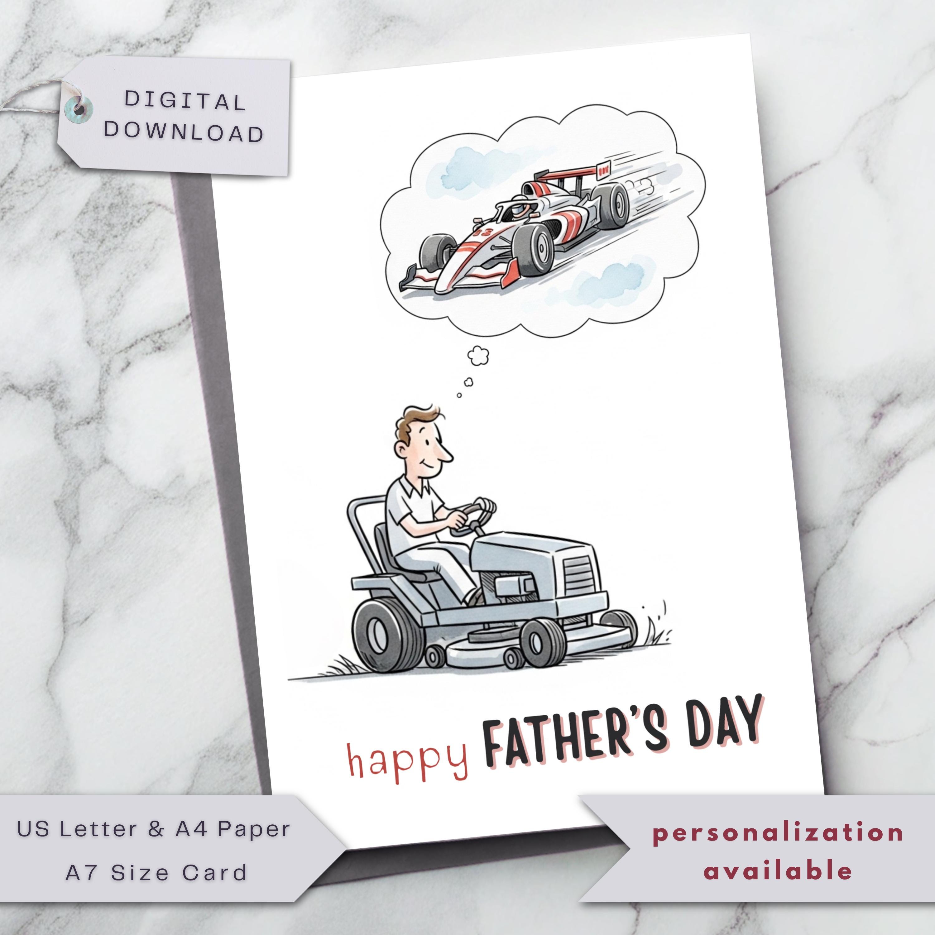 Funny Father’s Day Card | F1 NASCAR Car Card, Motorsport Lover Card for ...