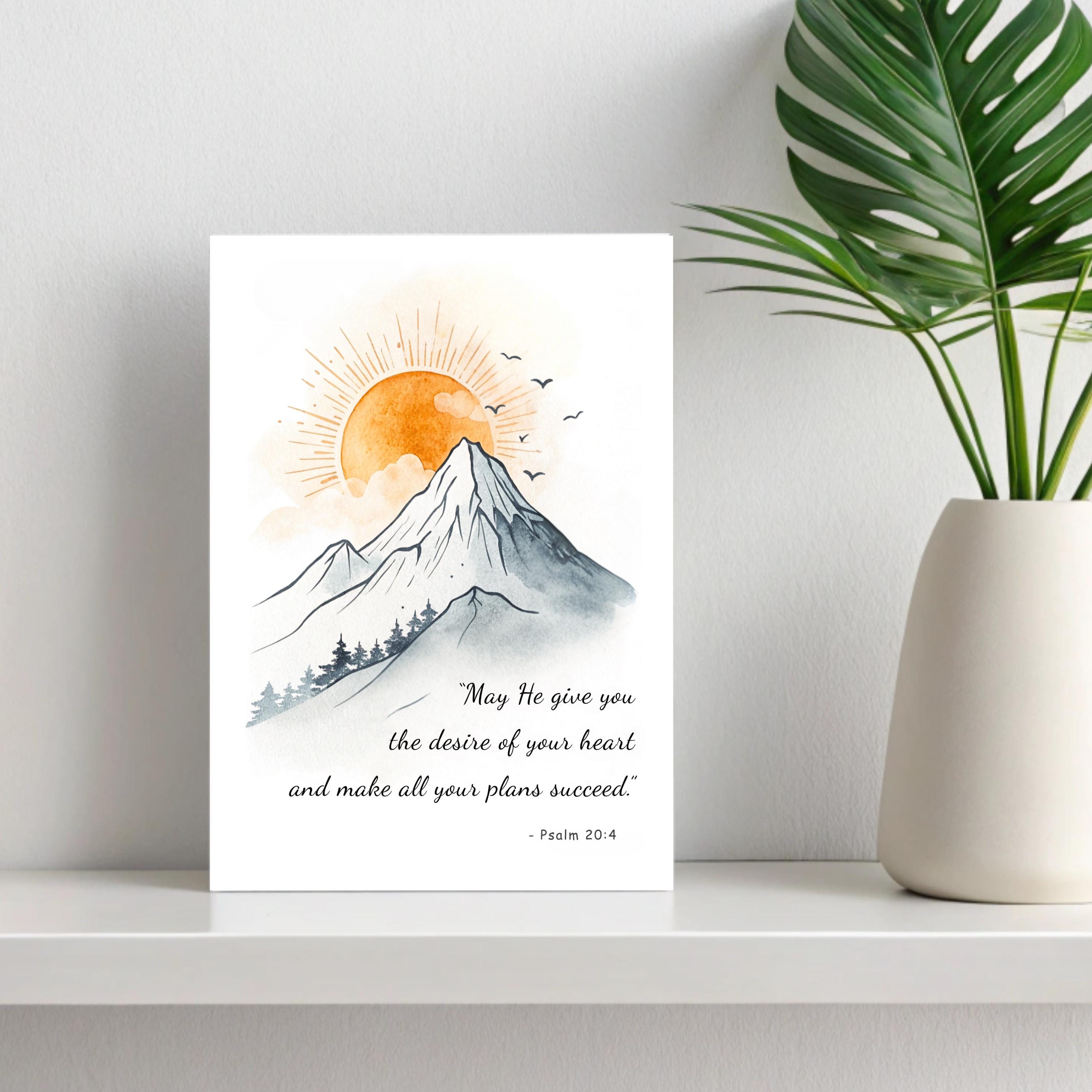 Christian Scripture Card, Psalm 20:4 (digital Printable) - Etsy