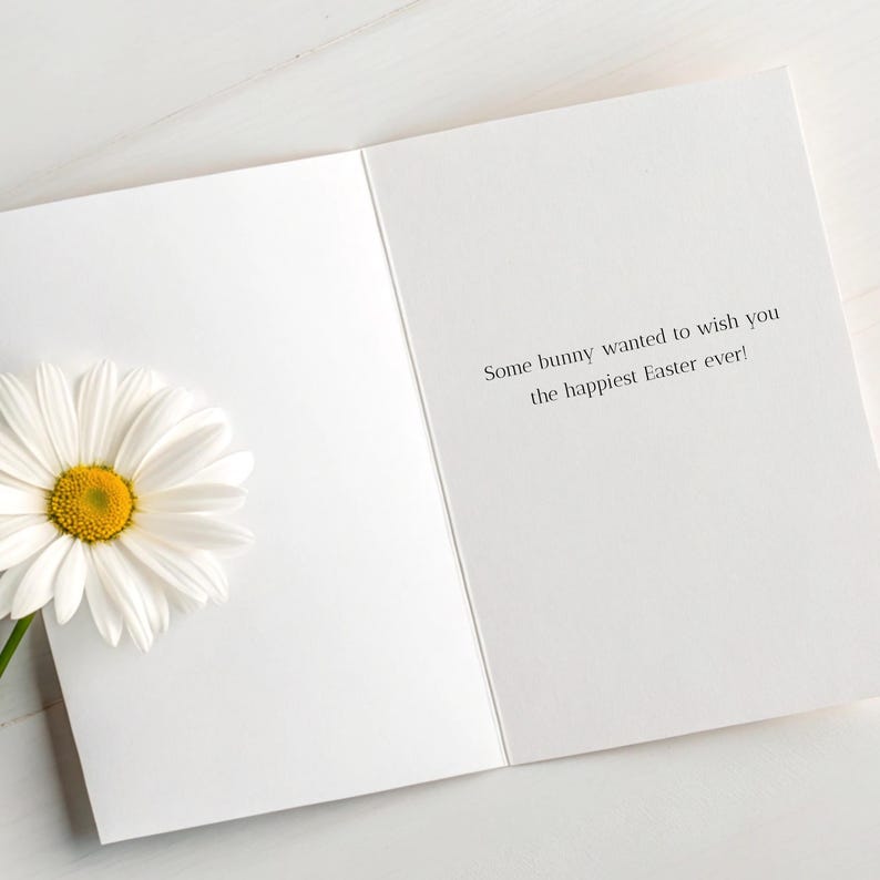 Easter Bunny Card for Girl – Floral Bunny Greeting – Daughter ...