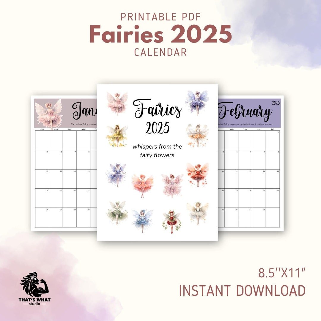 2025 Calendar Printable Download Fantasy Calendar, Magical Wall ...