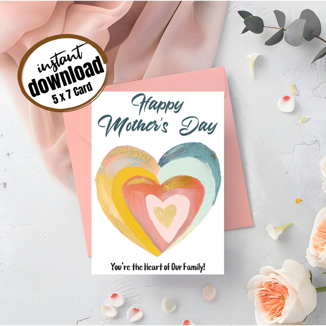 Mother's Day Printable Card, Downloadable Card for Mom, Heartwarming ...