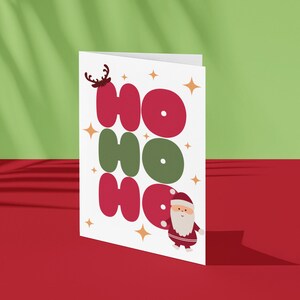 Santa Claus Christmas Card Printable Christmas Card, Happy Holidays ...
