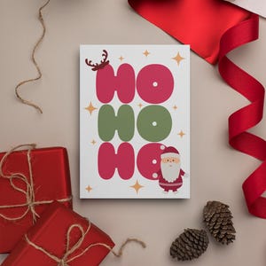 Santa Claus Christmas Card Printable Christmas Card, Happy Holidays ...