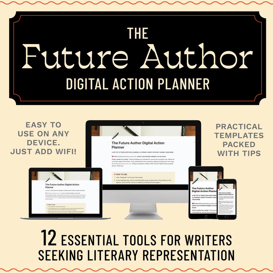 Future Author DIGITAL Planner Guide Getting Published Query Literary ...