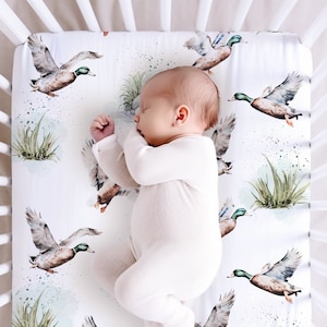 Mallard Duck Crib Sheet, Duck Hunting Crib Sheet, Baby Boy Nursery ...
