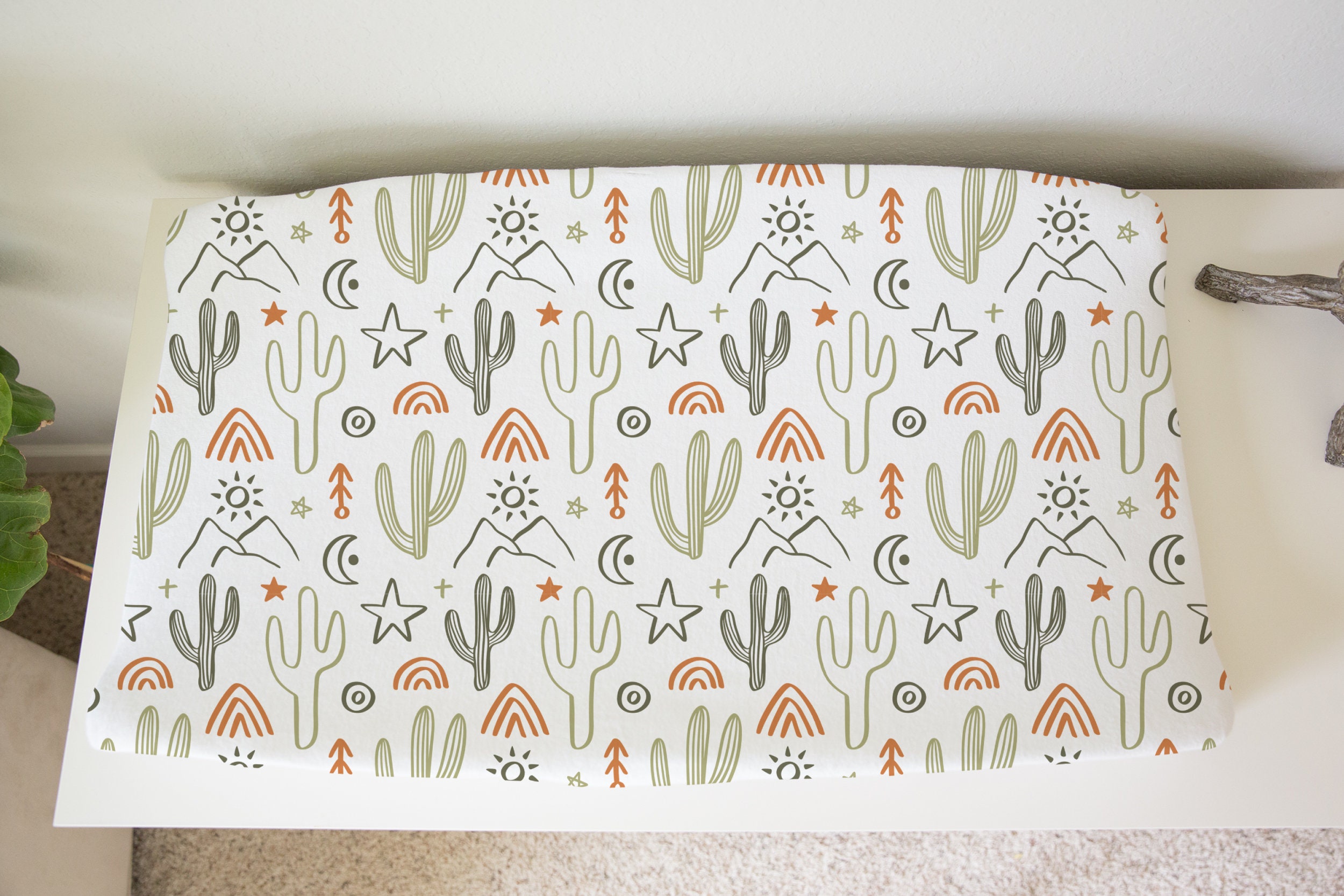 Cactus Nursery Bedding Sets, Desert Cactus Crib Sheets, Baby Boy Shower ...