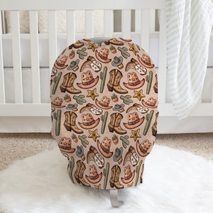 Western Baby Boy Fitted Crib Sheet, Cactus Cowboy Nursery Bedding ...