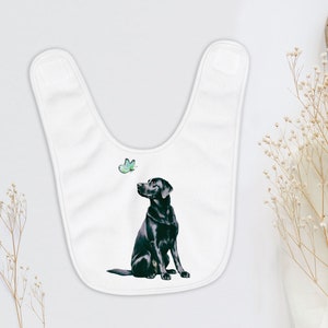 Burp Cloth With Puppy Dogs, Baby Bib With Black Labrador, Gender ...