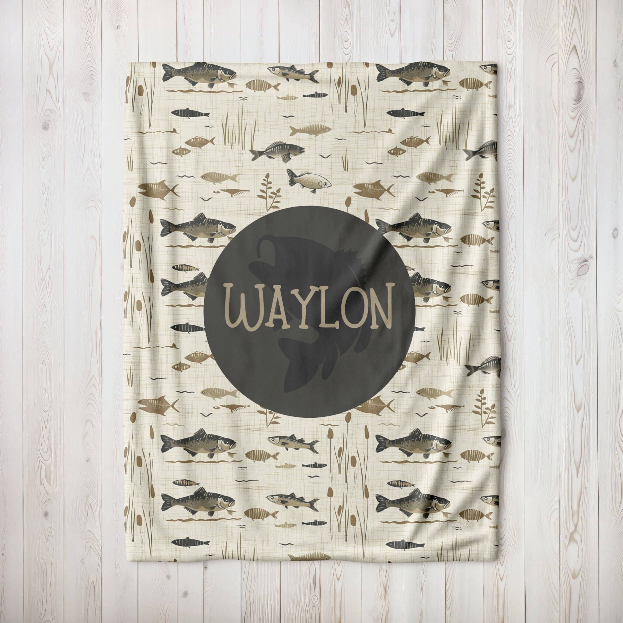Fly Fishing Nursery Bedding Sets, Lake Trout Crib Sheet, Kids Name ...