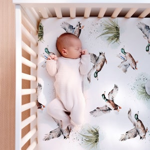 Mallard Duck Crib Sheet, Duck Hunting Crib Sheet, Baby Boy Nursery ...
