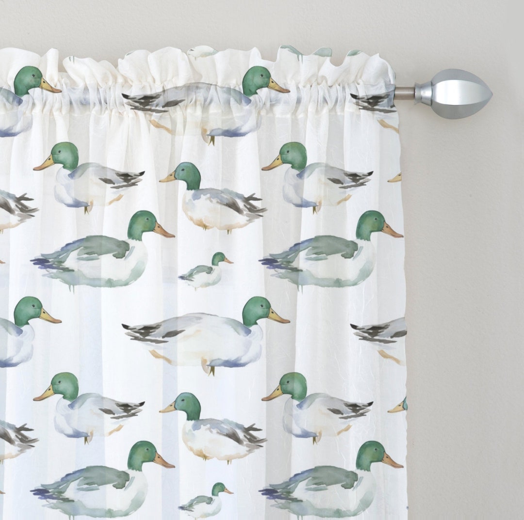 MALLARD Duck Nursery Curtains, Duck Hunting Boy Bedroom Decor, Kids ...