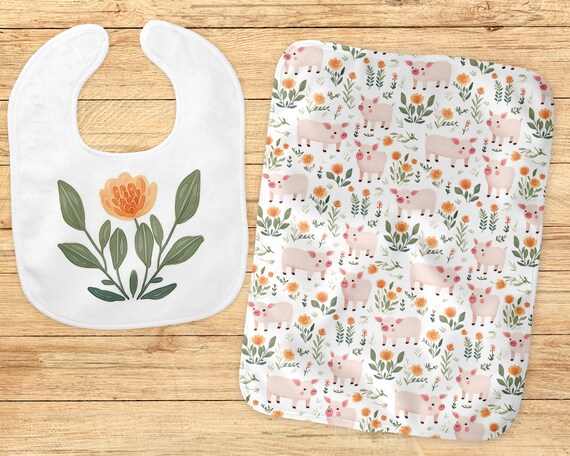 Baby girl burp cloths store
