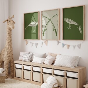 Lure Fishing Nursery Bedding Set, Trout Fish Crib Sheet, Kid Name ...