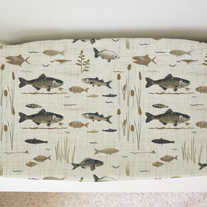 Fly Fishing Nursery Bedding Sets, Lake Trout Crib Sheet, Kids Name ...