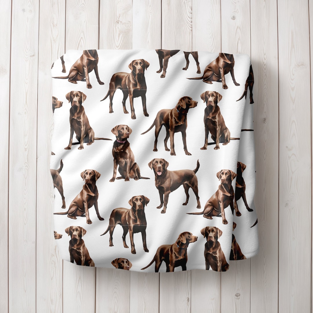 Chocolate Lab Baby Swaddle Blanket, Baby Gift, Dog Nursery, Puppy ...
