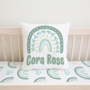 Boho Rainbow Nursery Bedding Set, Rainbow Crib Sheet, Baby Girl Shower ...