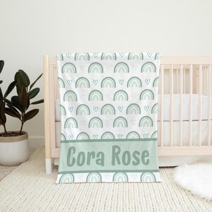 Boho Rainbow Nursery Bedding Set, Rainbow Crib Sheet, Baby Girl Shower ...