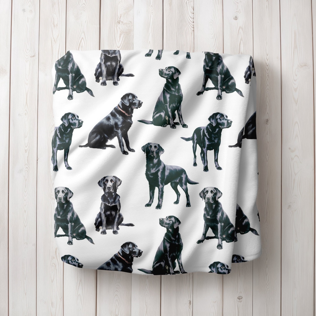 Black Lab Baby Swaddle Blanket, Baby Gift, Dog Nursery, Puppy Nursery ...