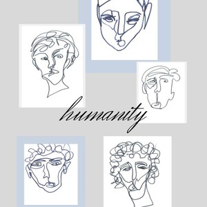 Line Art on the Wall, Sketch Man Face Art Print, Line Art, One Line ...