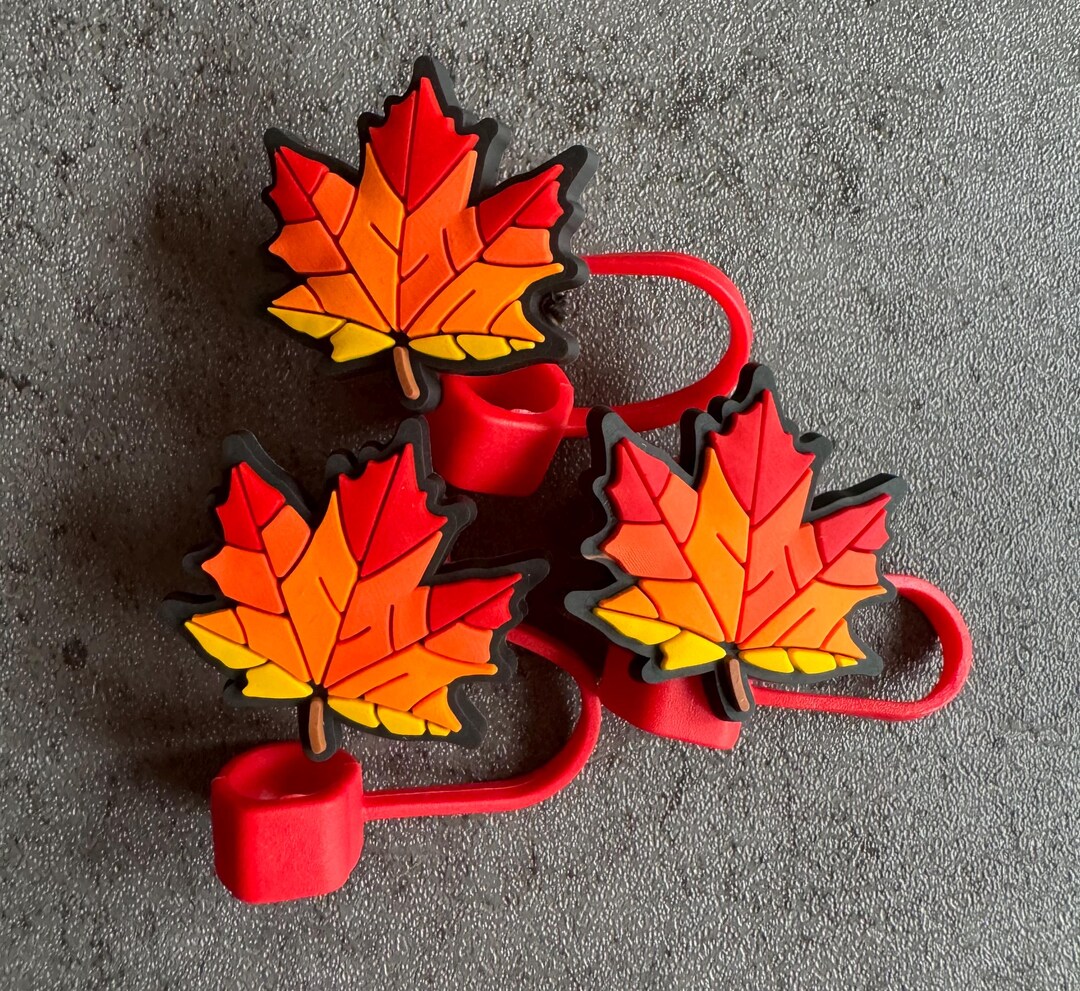 Autumn Leaf Ombré 10mm Straw Topper - Etsy