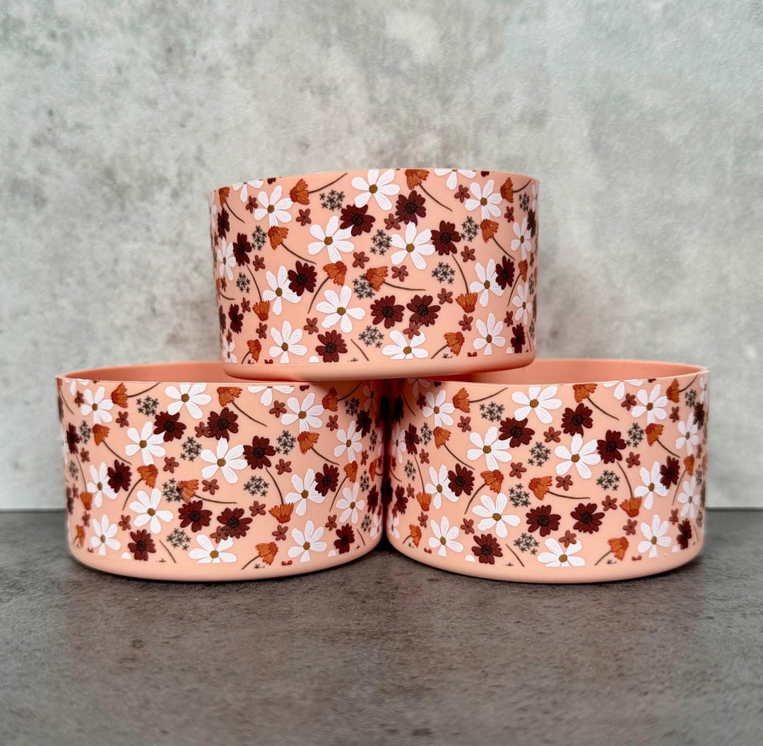 Cabernet Floral - Silicone Tumbler Boot 20-40oz - Etsy