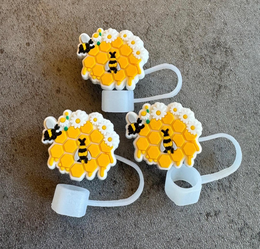 Honeycomb Bee 10mm Straw Topper - Etsy