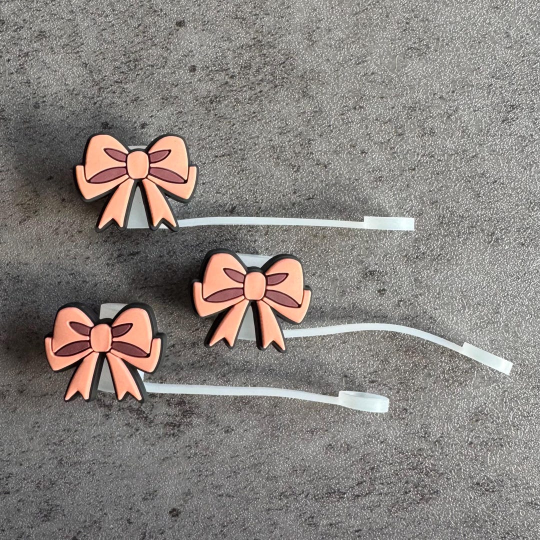 Neutral Bow 10mm Straw Topper - Etsy