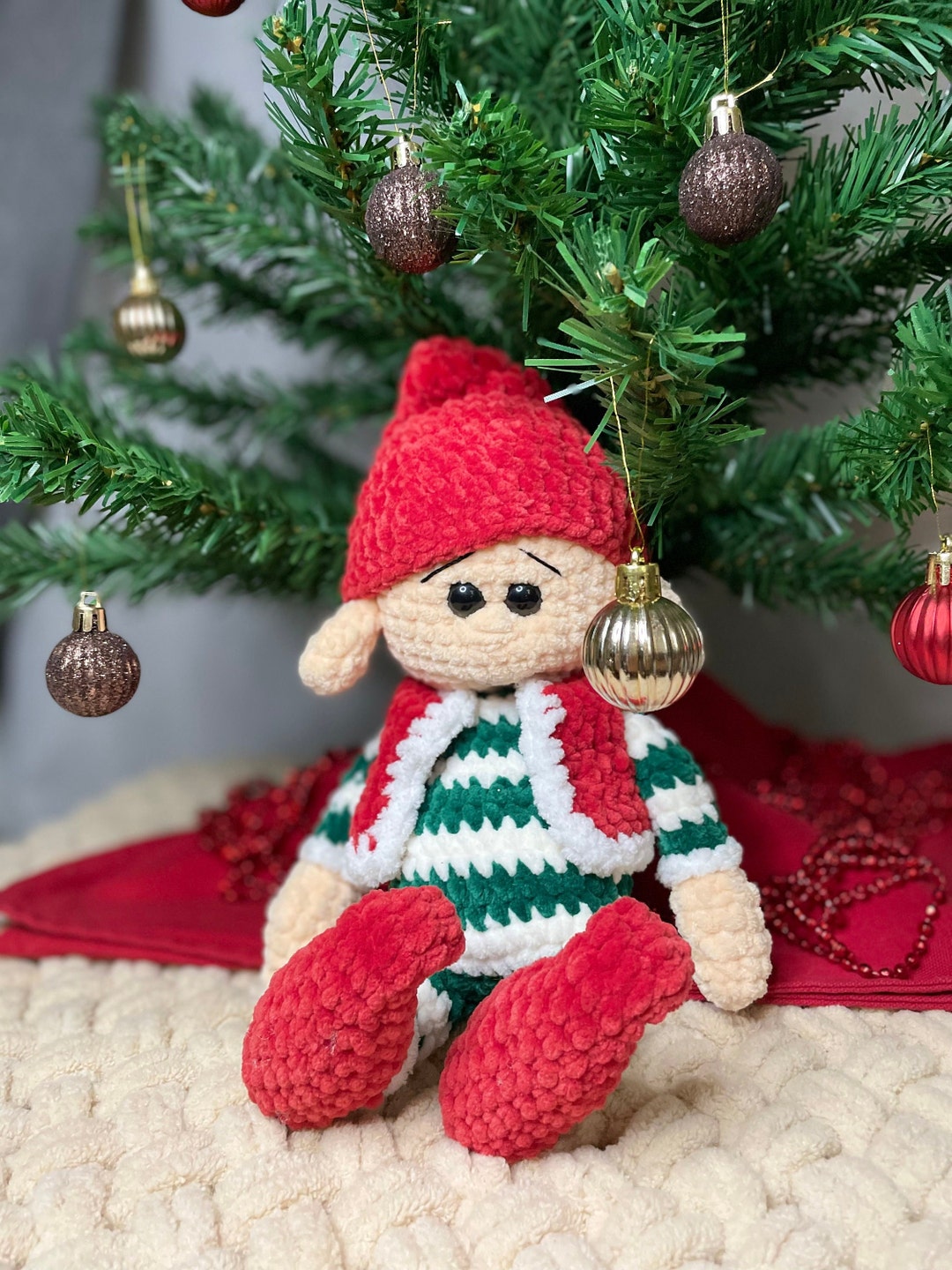 Christmas Elf, Amigurumi Elf, Crochet Toy Elf, Elf on the Shelf ...