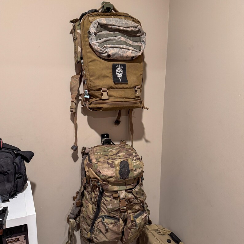 Tactical Assault Pack/backpack Wall Mount - Secure Storage for Military ...