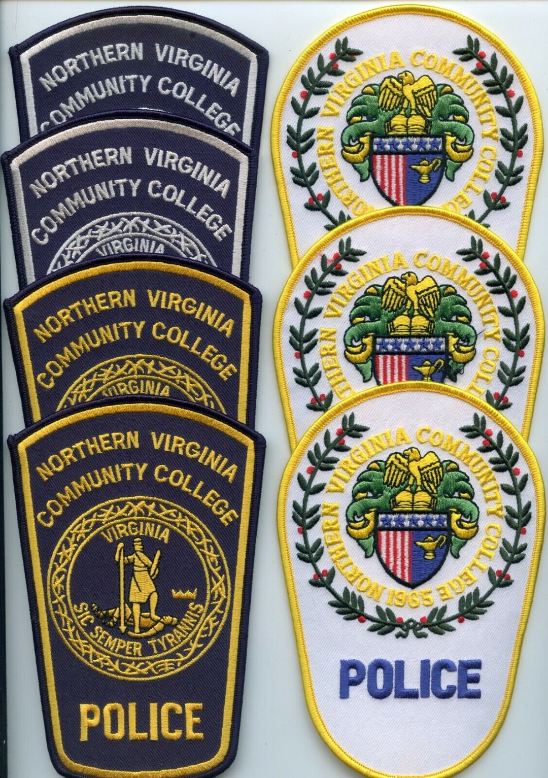 Northern Virginia College Patch Lot Trade Stock 7 Police Patches Police ...