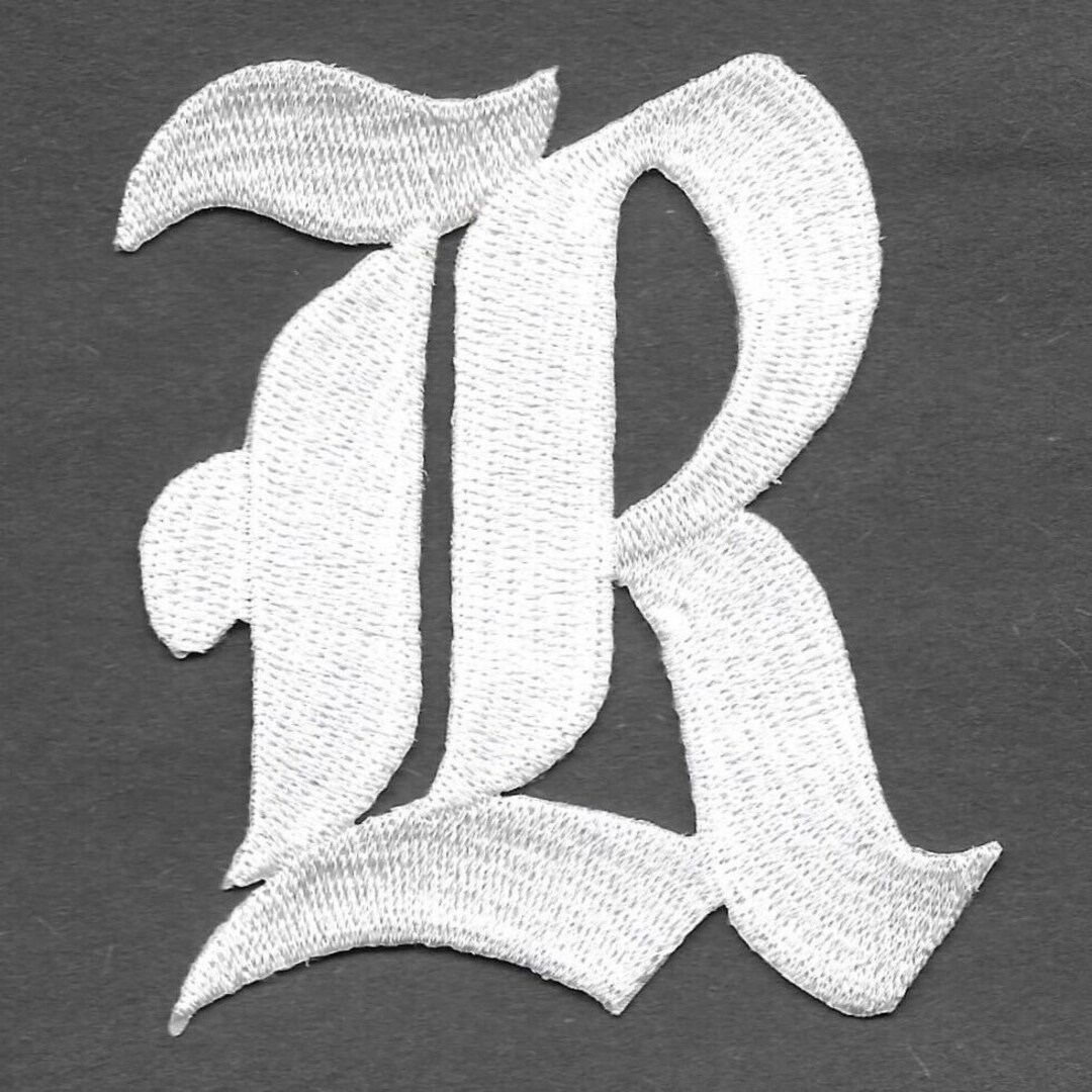 3 Fancy White Old English Alphabet Letter R Embroidered - Etsy