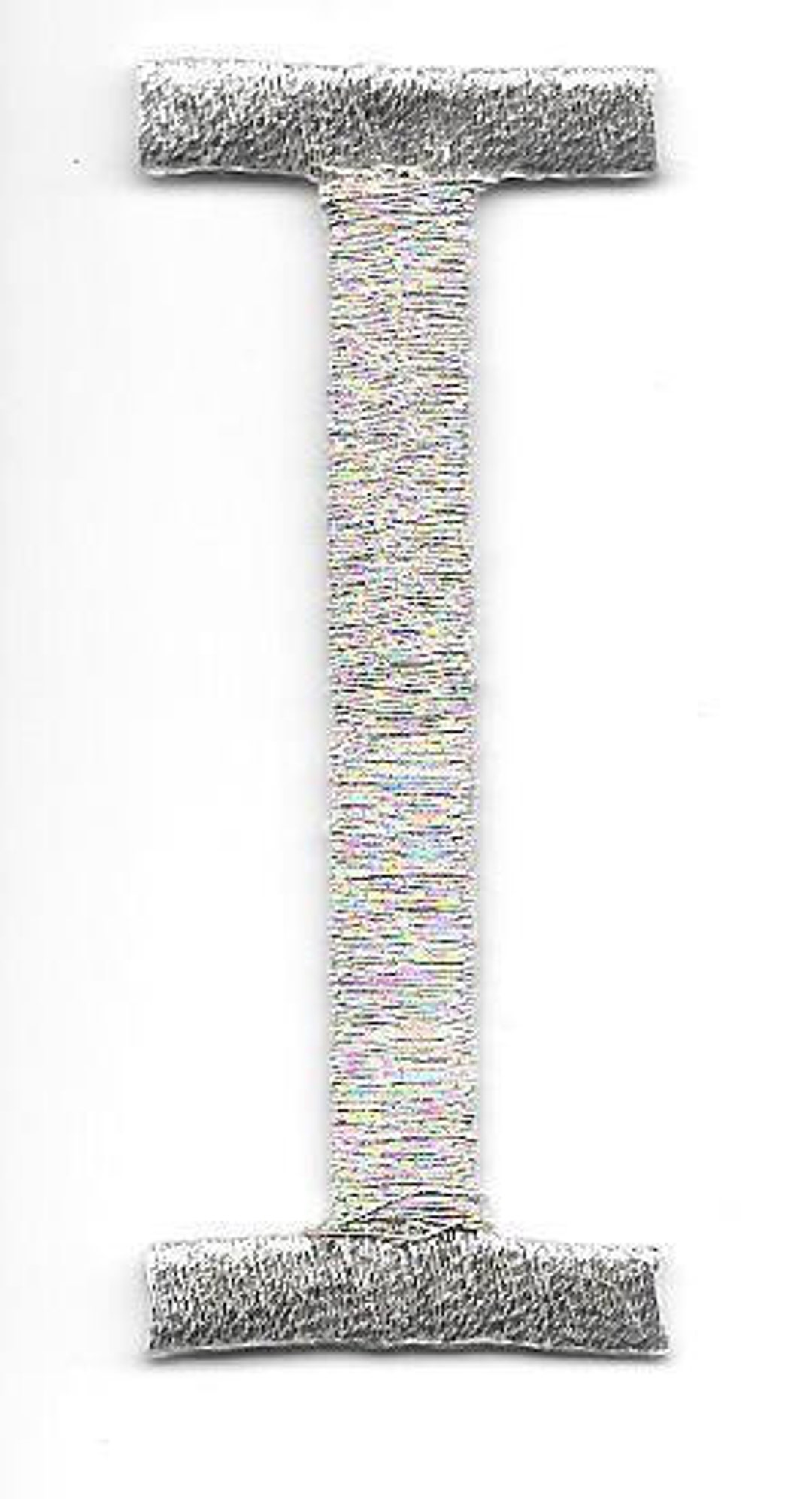 1 X 2 1/4 Metallic Silver Letter I Embroidery - Etsy