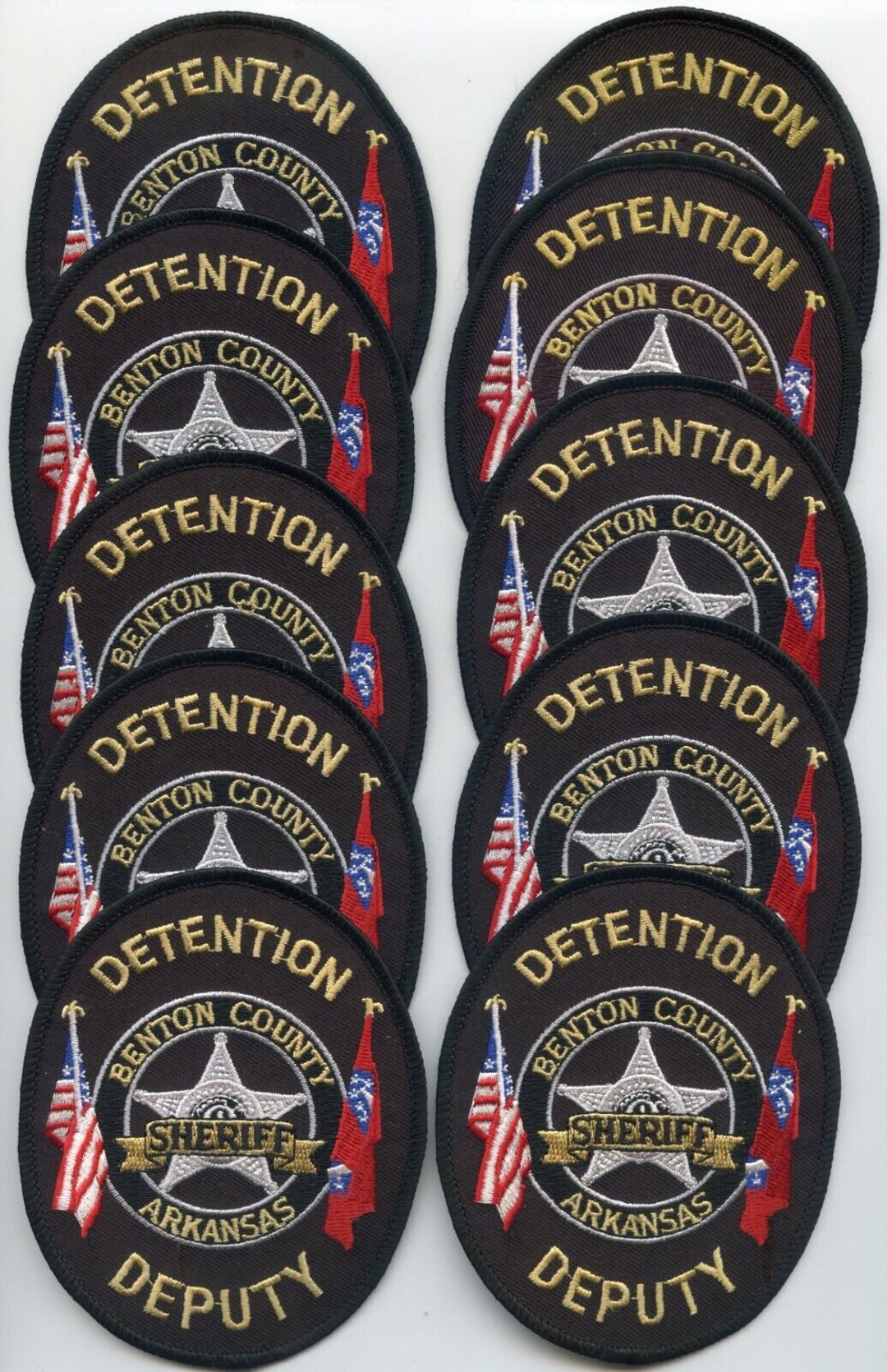 Benton County Arkansas 10 Police Patches Doc Detention Sheriff Police ...