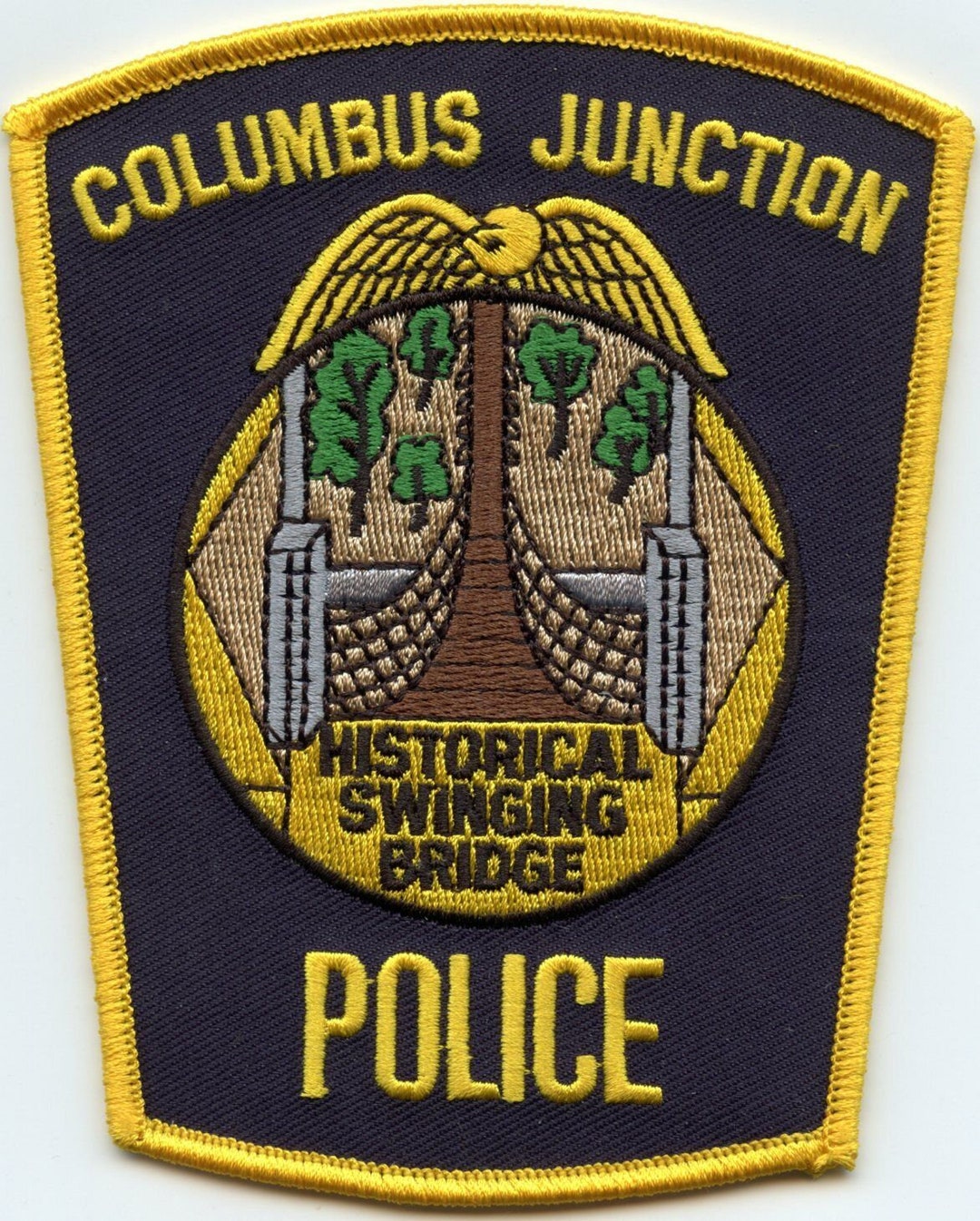 Columbus Junction Iowa Ia Historical Swinging Bridge Police Patch - Etsy