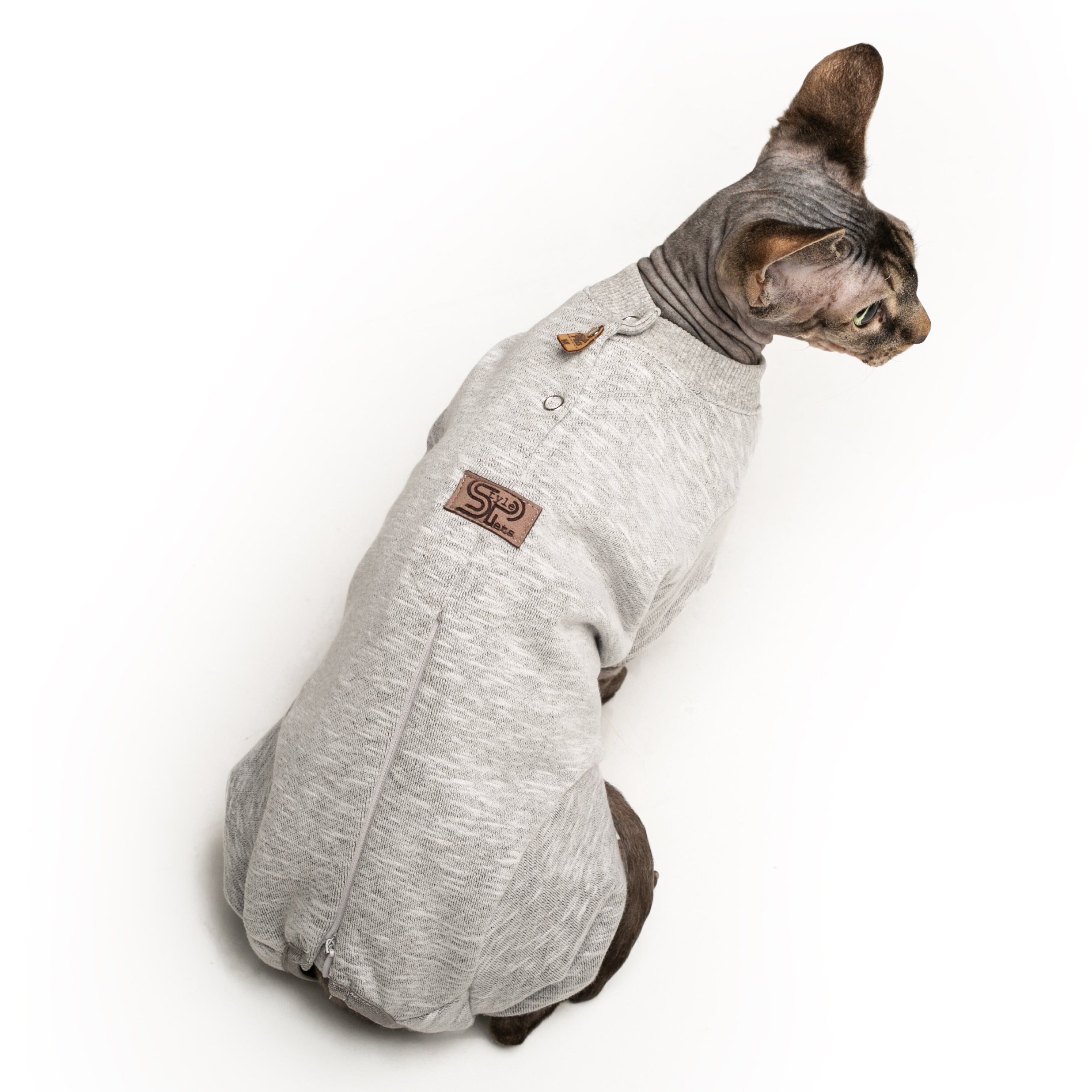 Sphynx Cat Shirt Khaki Sweater, Cat Clothes Tunic, Cat Fashion Apparel ...
