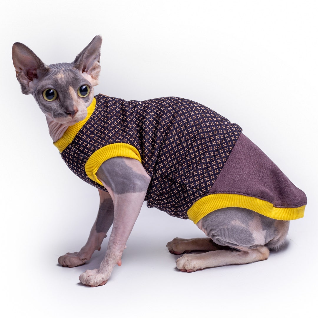 Sphynx Cat Clothes Cute Snowmen Shirt, Hairless Cat Shirt, Pet Clothing ...