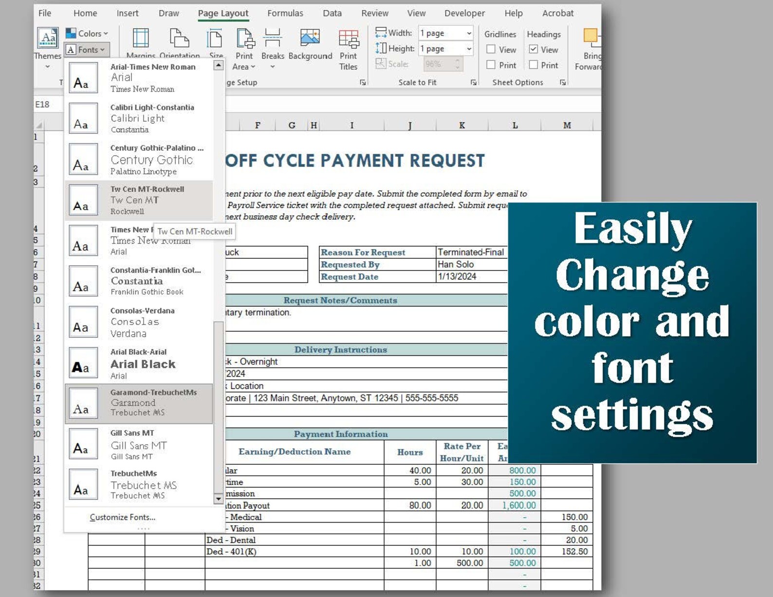 Payroll off Cycle Payment Request Form Template - Etsy