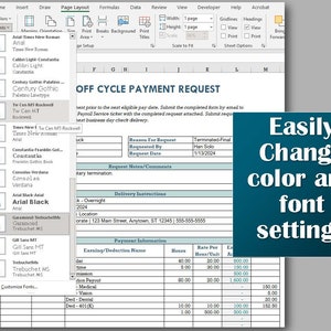 Payroll off Cycle Payment Request Form Template - Etsy