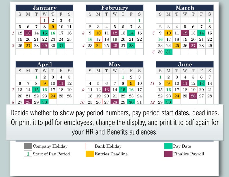 2025 Weekly Payroll Calendar & Schedule Template-excel Download ...