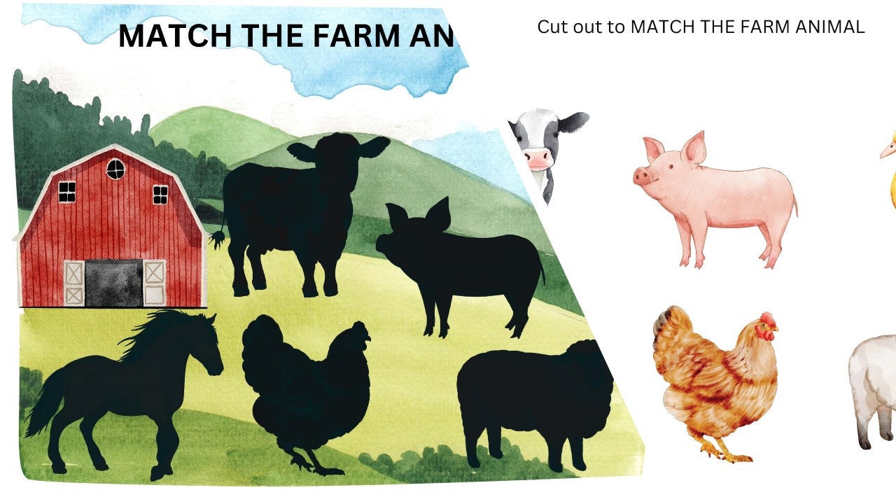 Printable Preschool/toddler Matching Activities for Learning Words ...