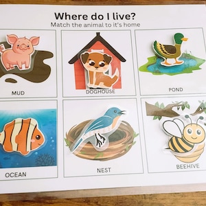 Printable Preschool/toddler Matching Activities for Learning Words ...