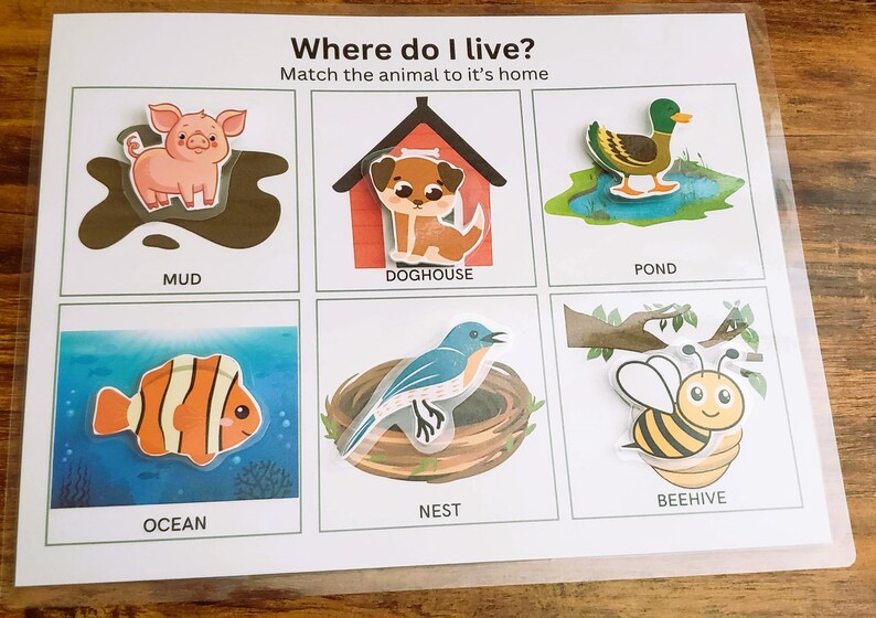 Printable Preschool/toddler Matching Activities for Learning Words ...